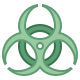 Biohazard icon in Ice Cream Style