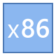 X86 icon in Ice Cream Style