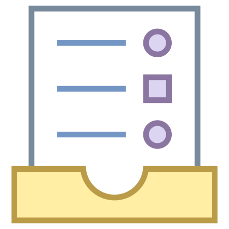 List Of Parts icon in Office Style