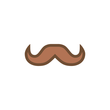 Hercule Poirot Mustache icon in Office Style