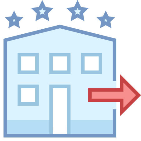 Hotel Check Out icon in Office Style