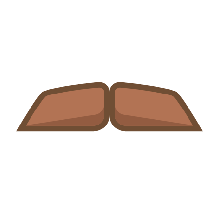 Lampshade Mustache icon in Office Style