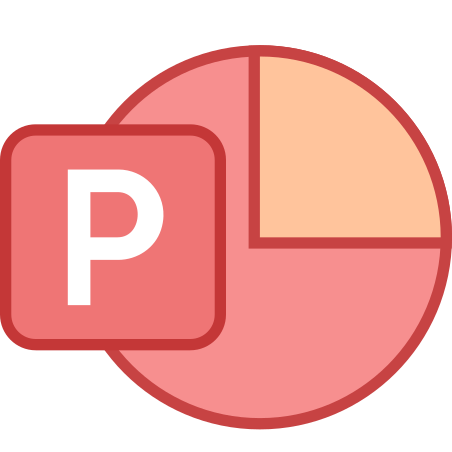 Icono de Microsoft PowerPoint 2019 estilo Office