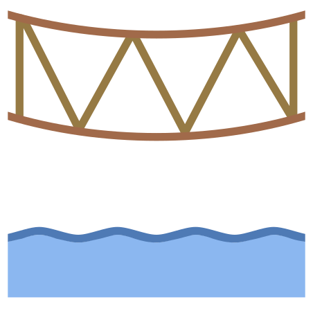 Rope Bridge icon in Office Style