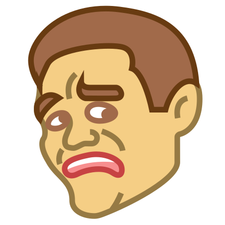 Scared Face Meme icon in Office Style