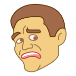 Scared Face Meme icon in Office L Style