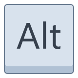 Alt icon in Cute Outline Style