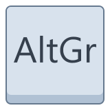 Altgr icon in Cute Outline Style