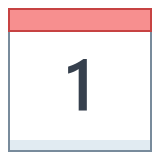 Calendar 1 icon in Cute Outline Style