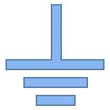 Ground Symbol icon in Stickers Style