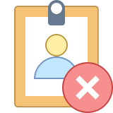 ID not Verified icon in Cute Outline Style