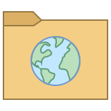 Internet Folder icon in Ice Cream Style