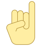 Mittelfinger Icon im Office L Stil