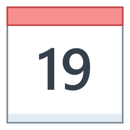 Calendar 19 icon in Office L Style