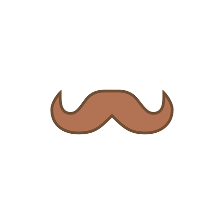 Hercule Poirot Mustache icon in Office L Style