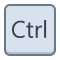 Ctrl icon in Cute Outline Style