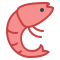 Prawn icon in Ice Cream Style