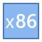 X86 icon in Ice Cream Style