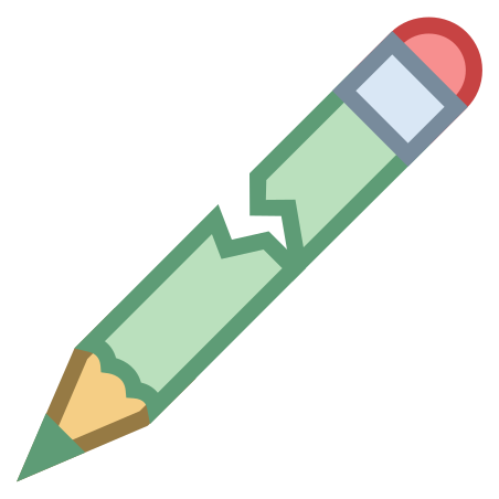 Broken Pencil icon in Office S Style