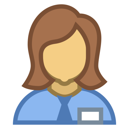 Collaborator Female icon in Office S Style