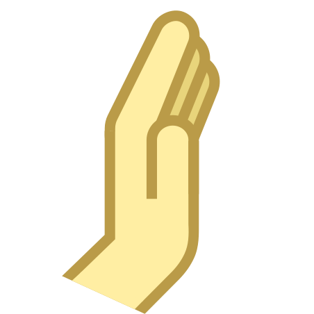 Hand Side View icon in Office S Style