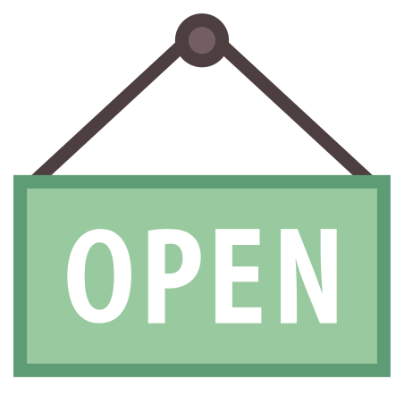 Open Sign icon in Office S Style