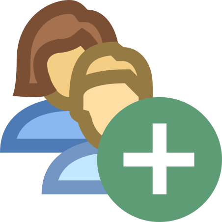 Add User Group Woman Man icon in Office XS Style
