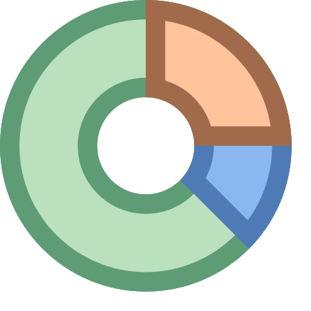 Doughnut Chart icon in Office XS Style