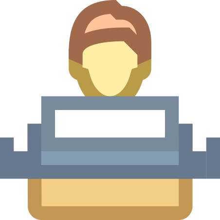User Typing Using Typewriter icon in Office XS Style