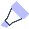 Chisel Tip Marker icon in Gradient Line Style