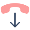 End Call icon in Cute Color Style