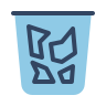Full Trash icon in Cute Color Style