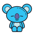 BT21 Koya icon in Color Hand Drawn Style
