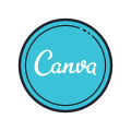 Canva icon in Color Hand Drawn Style