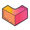 Lazada icon in Color Hand Drawn Style