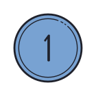 Level 1 icon in Color Hand Drawn Style