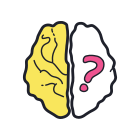 Brain Out icon in Color Hand Drawn Style