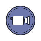Clips icon in Color Hand Drawn Style