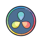 DaVinci Resolve icon in Color Hand Drawn Style