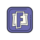 Fortnite icon in Color Hand Drawn Style