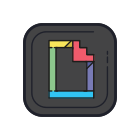 GIPHY icon in Color Hand Drawn Style