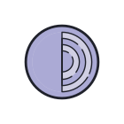 Tor Browser icon in Color Hand Drawn Style