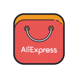 AliExpress icon in Color Hand Drawn Style