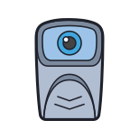 Body Camera icon in Color Hand Drawn Style