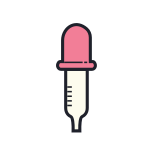 Color Dropper icon in Color Hand Drawn Style