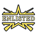 Enlisted icon in Color Hand Drawn Style