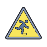 Floor Level Obstacle icon in Color Hand Drawn Style