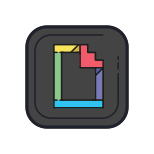 GIPHY icon in Color Hand Drawn Style