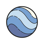 Google Earth icon in Color Hand Drawn Style