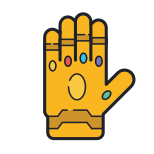 Infinity Gauntlet icon in Color Hand Drawn Style